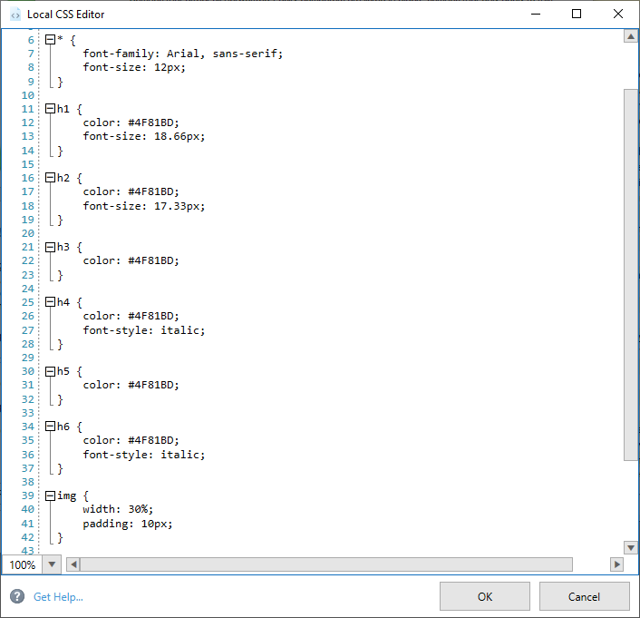 Easify Help - Product Info Local CSS Editor