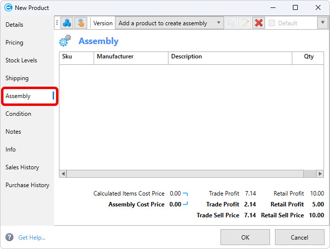 Easify Help - Creating an Assembly